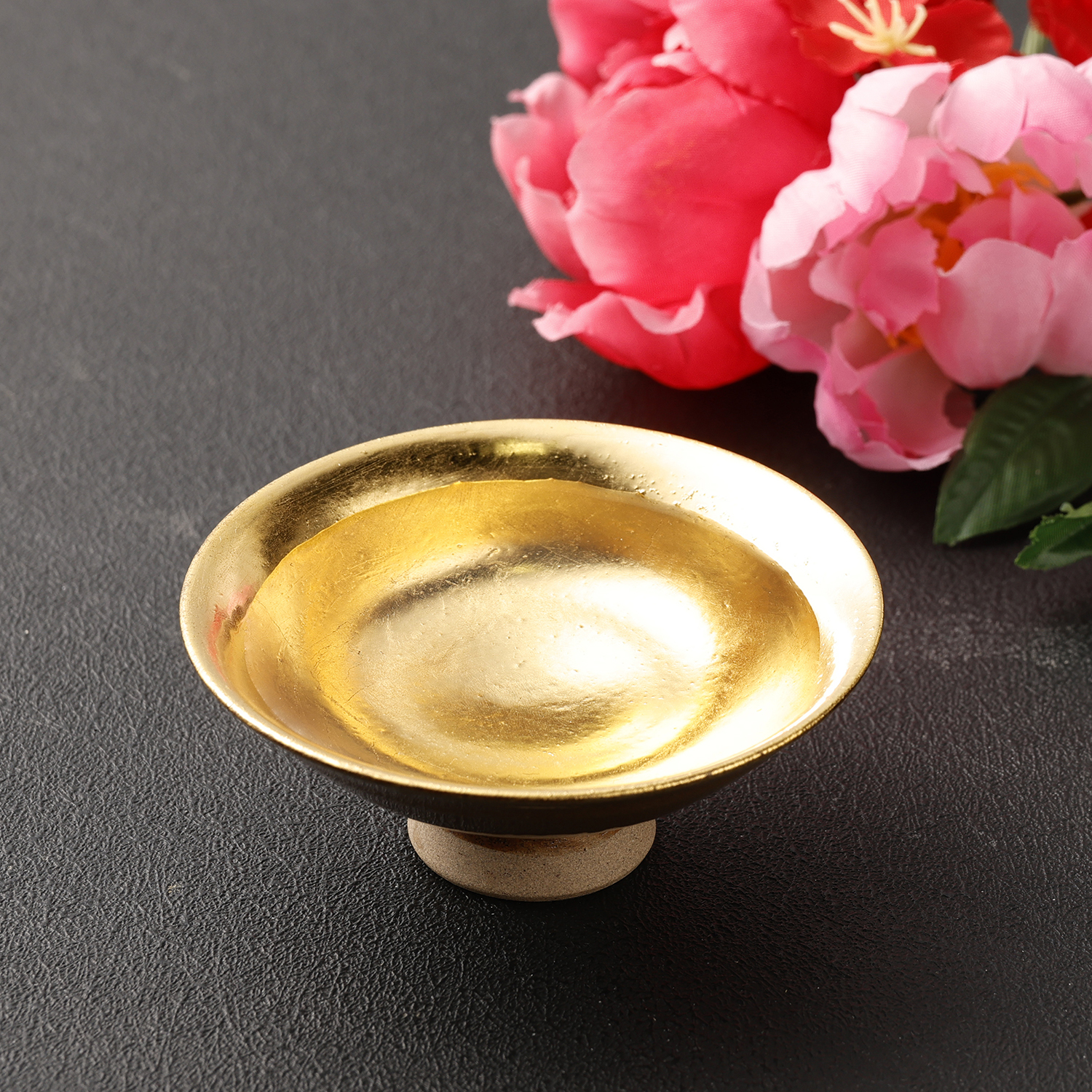 Golden sake cup|Handmade|Takatori ware|Dazaifu|Jobido